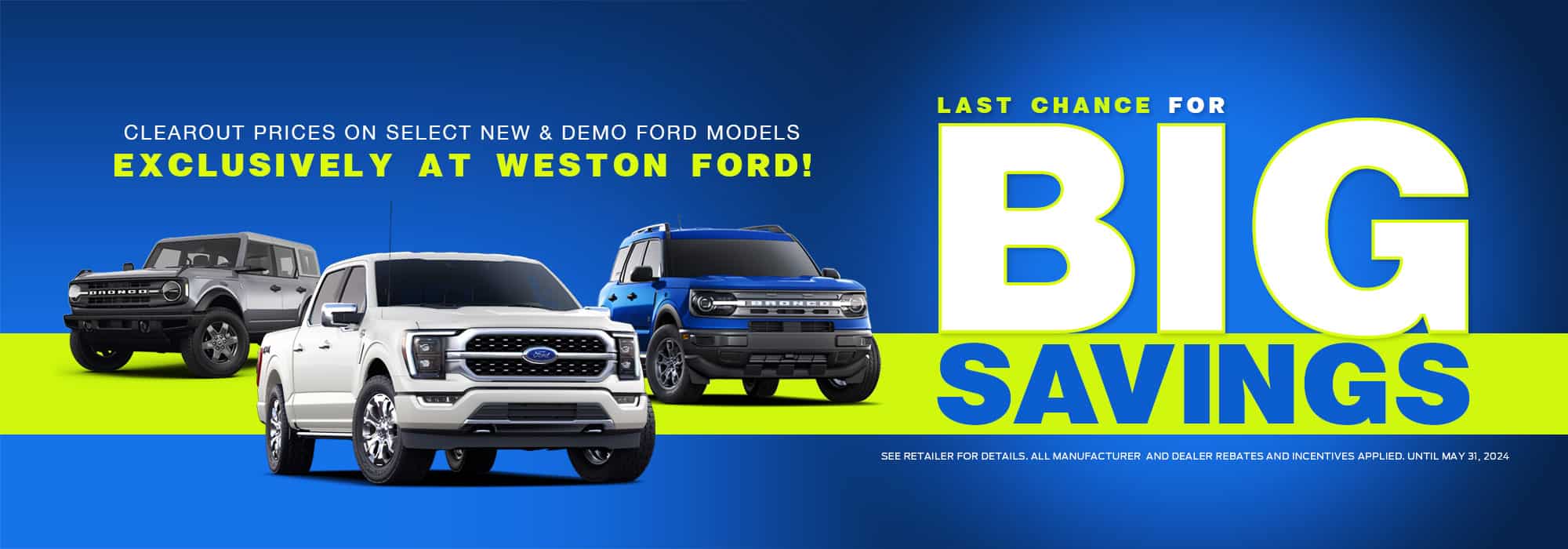Weston Ford OFFICIAL Home | New, Used, Demos, Service And Parts!