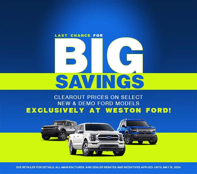 Weston Ford OFFICIAL Home | New, Used, Demos, Service And Parts!
